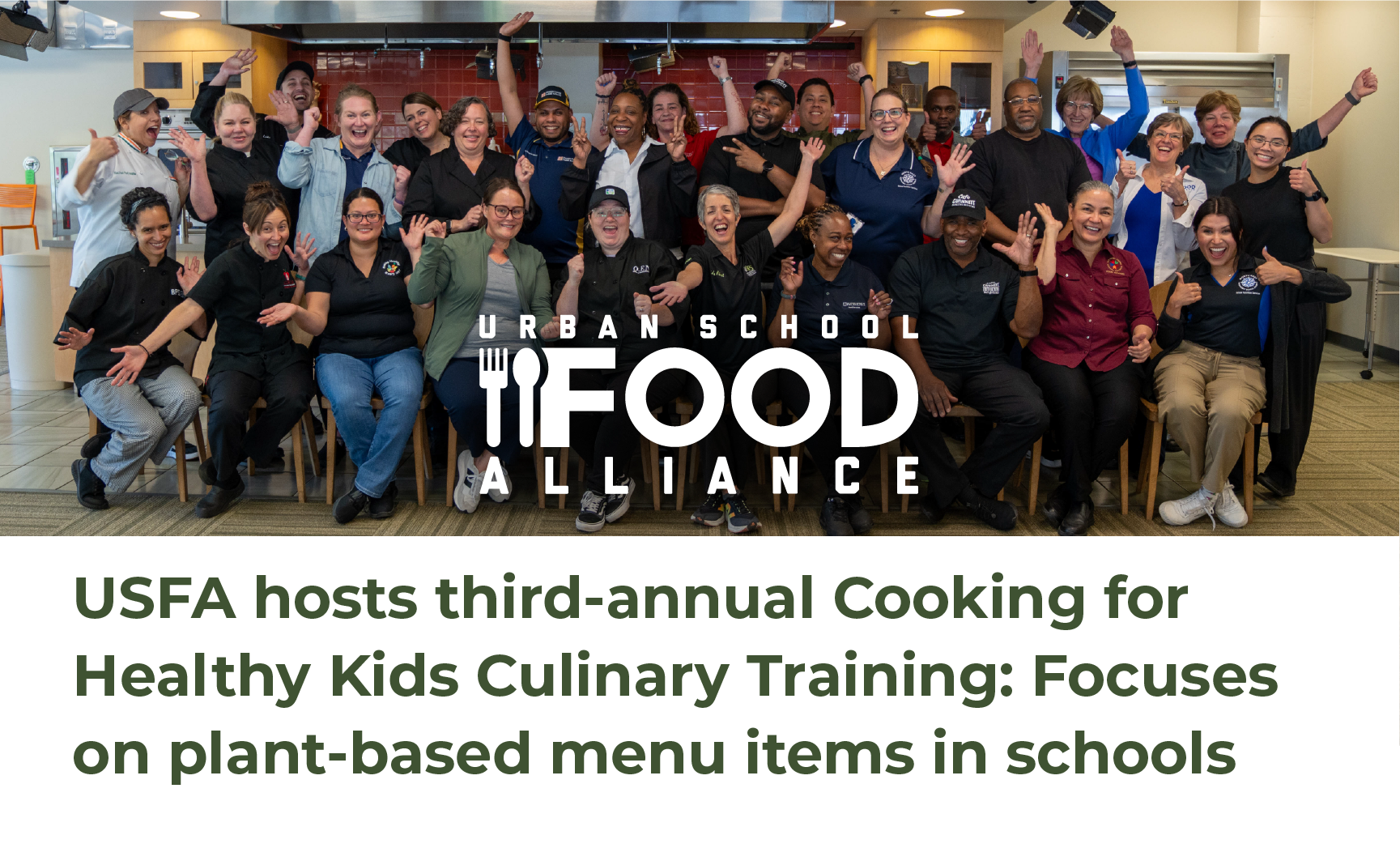 Cooking for Healthy Kids Training - USFA Transforms School Meals