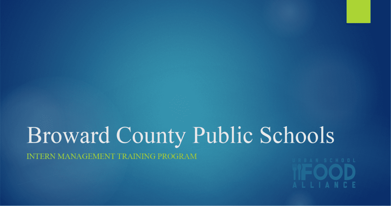 Intern Management Program - Fall 2020 | Urban School Food Alliance